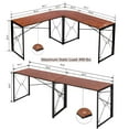 Javlergo L Shaped Folding Computer Desk, Modern Corner Gaming/Writing ...