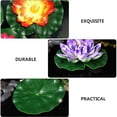 15 Pcs Mini Artificial Lily Pads for Ponds Simulated Lotus Leaf Flowers ...