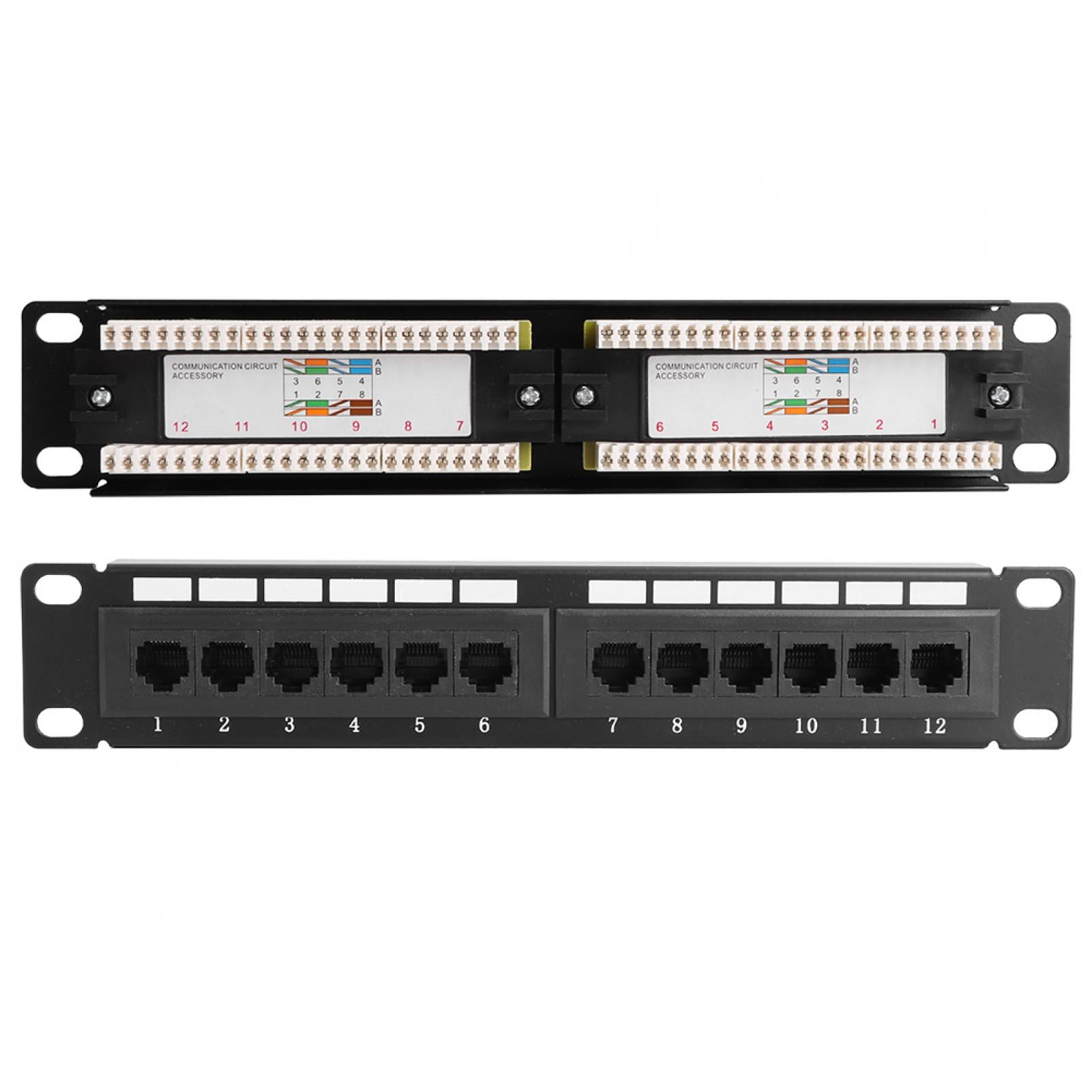 Rack de cables de red, rack de cables UTP de 12 puertos, panel de ...