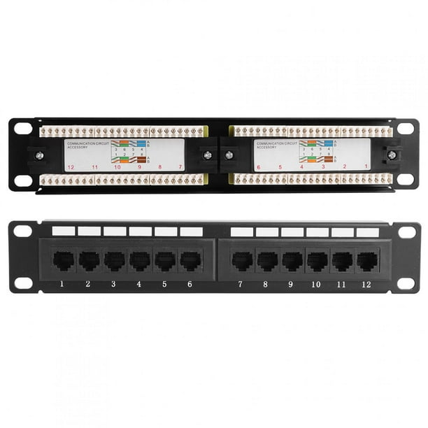 Estante de cable ANGGREK Rack de cable de red UTP CAT6A 12 puertos ...