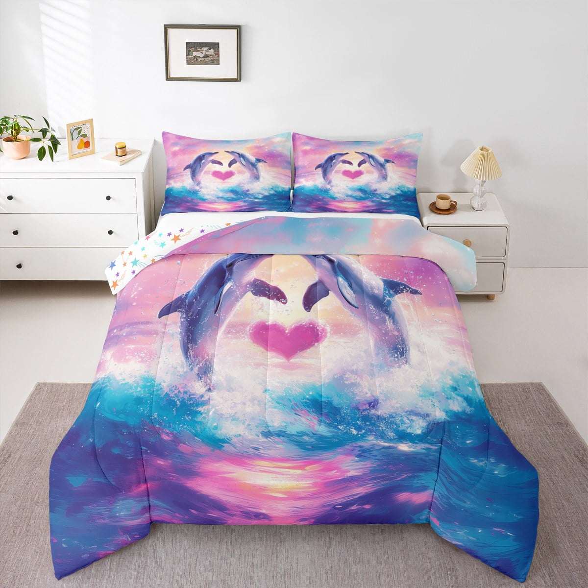 Click here for Erosebridal Romantic Dolphin Bedding Sets Queen Wi... prices