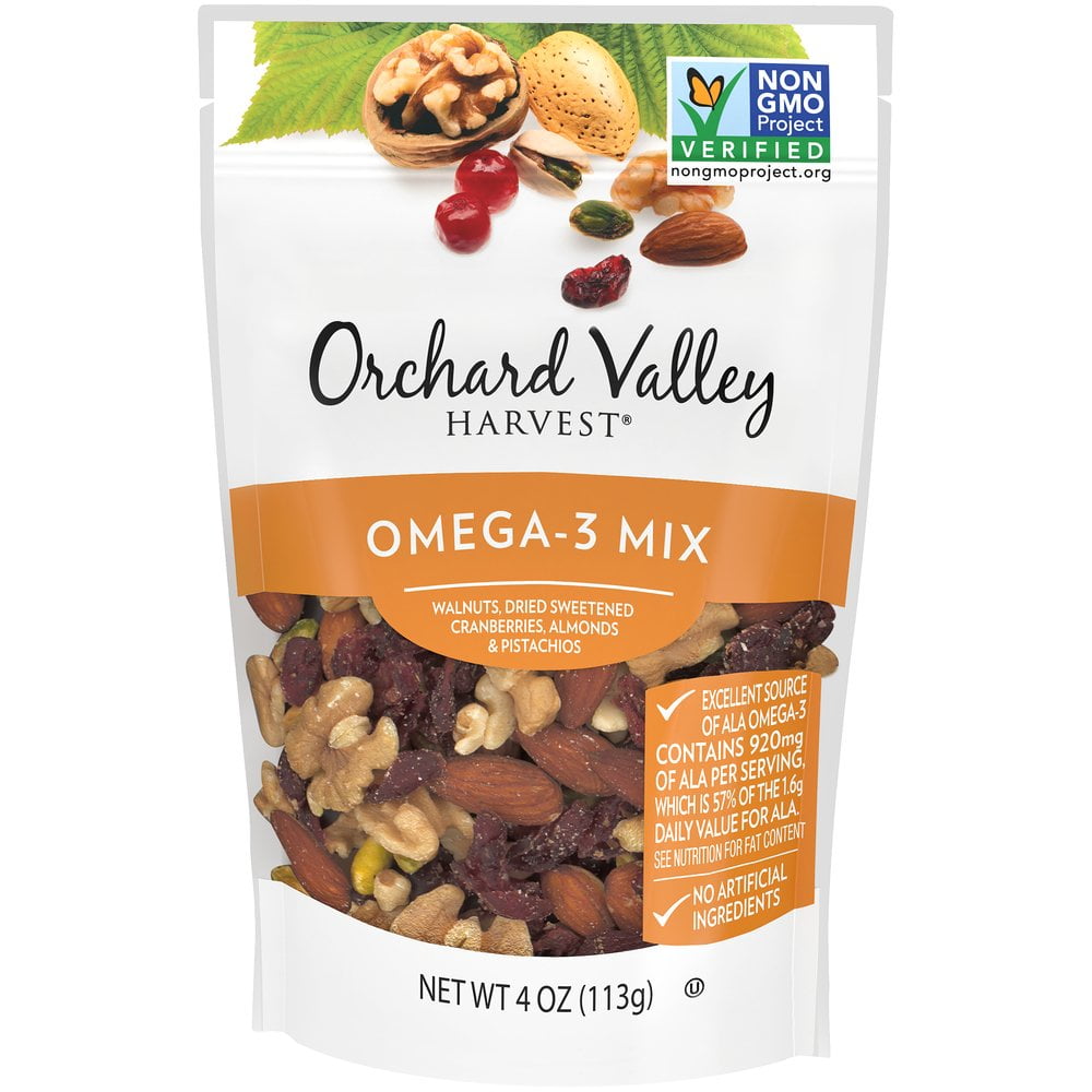 Orchard Valley Harvest Omega-3 Mix 4 oz case of 6 - Walmart.com