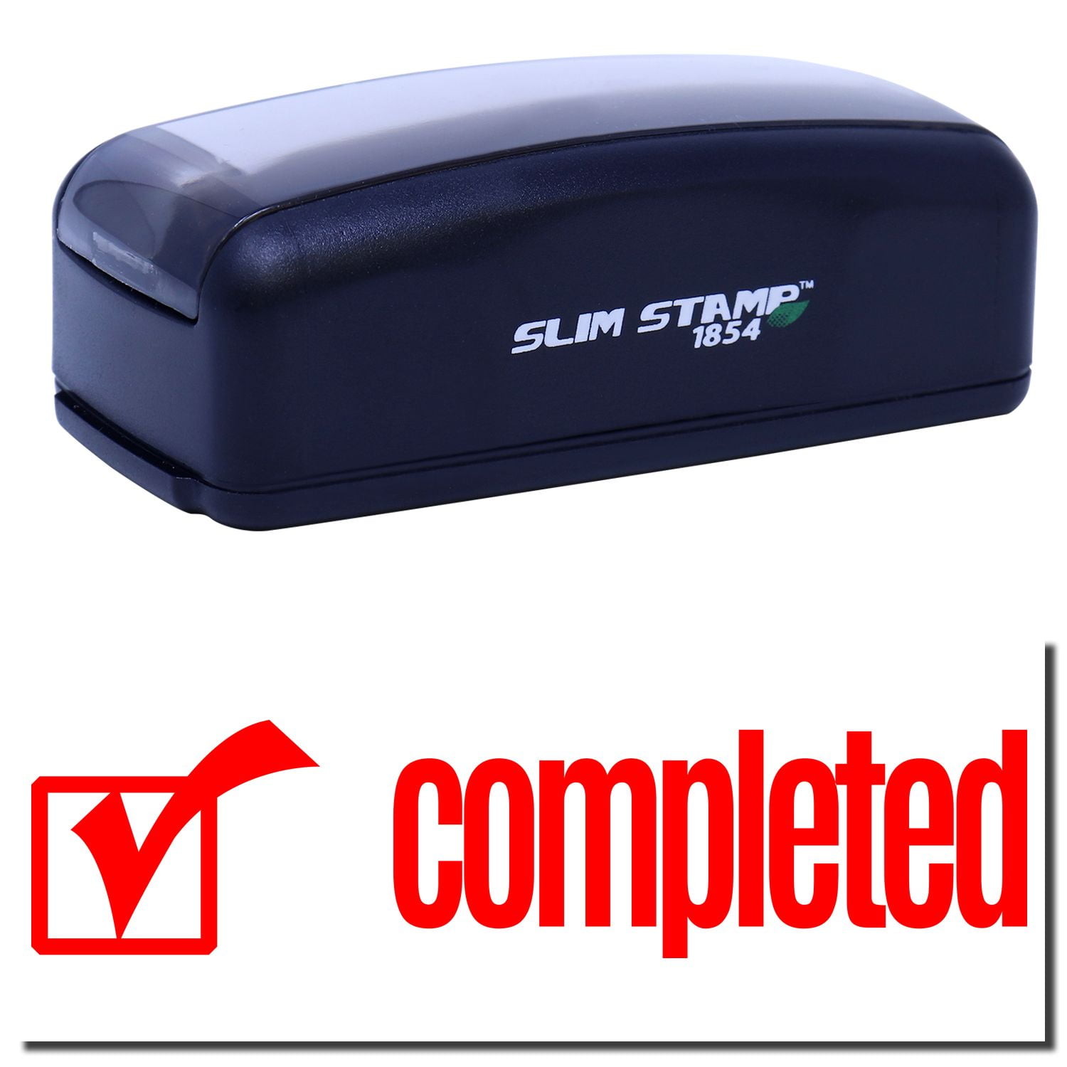 Large Pre-Inked Completed with Checkbox Stamp, Slim 1854, Ultra Slim ...