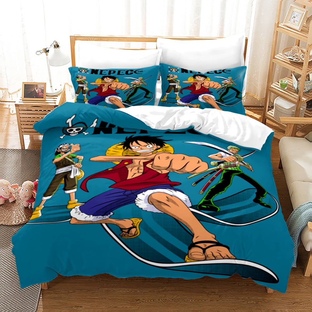 Anime One Piece Luffy Bedding Comforter Sets 3d Printed Lightweight