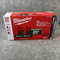 Milwaukee M12 High Output Cordless Redlithium 12V 6Ah Battery 48-11-2460 - Two Pack - Walmart.com