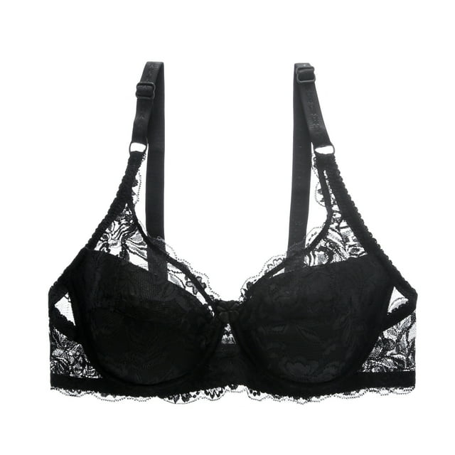 Wisremt Sexy Lace Bra French Thin Section Gathered Bra Steel Ring ...