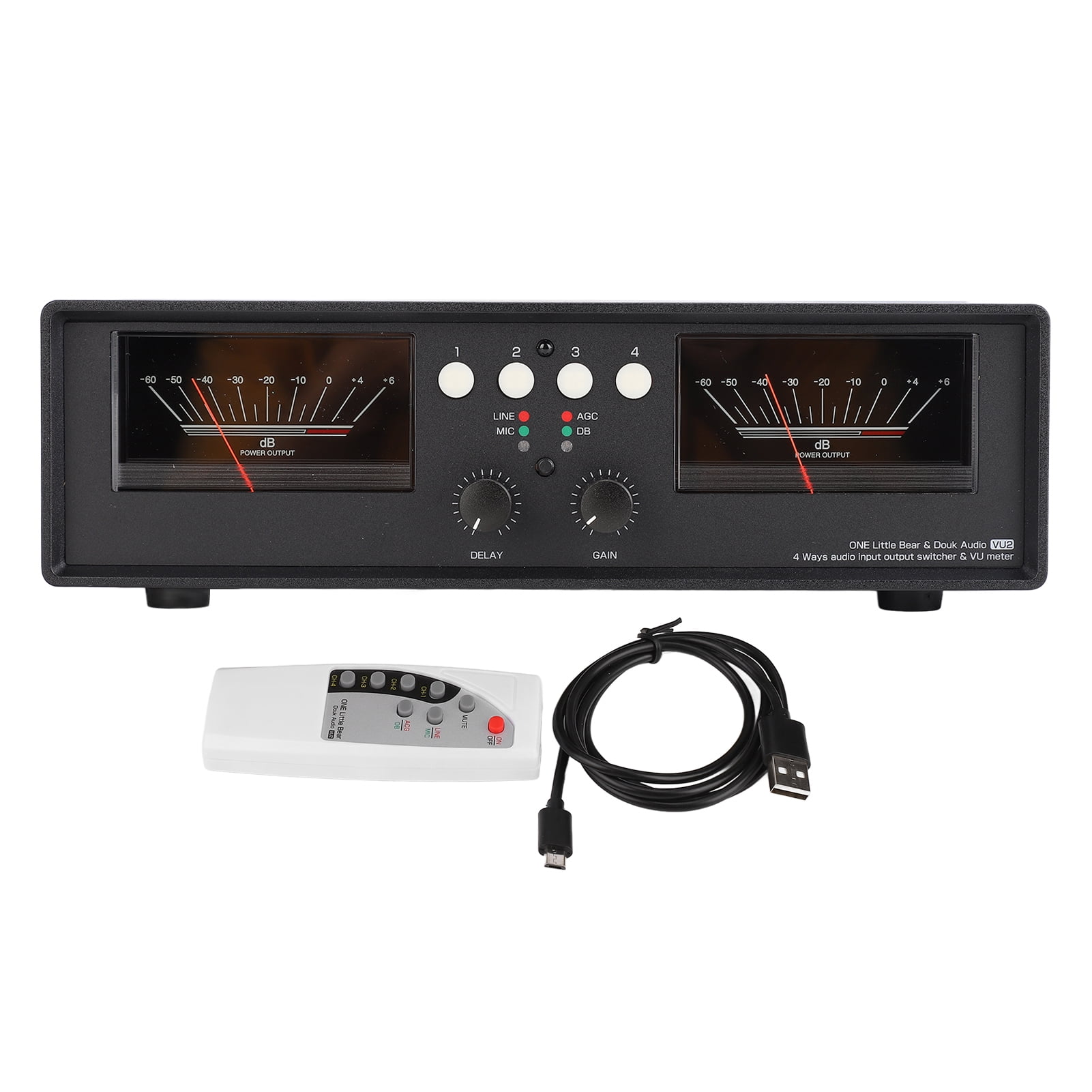 Audio Splitter Switcher Box 4 Way Support Simultaneous Work Stereo ...