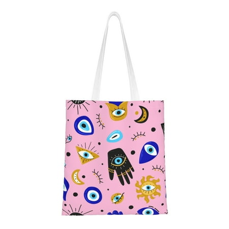 DouZhe Reusable Grocery Bags, Evil Eyes Hamsa Hand of Fatima ...