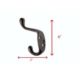 Mainstays Coat Hook With Mounting Hardware, Oil-Rubbed Bronze - Walmart.com