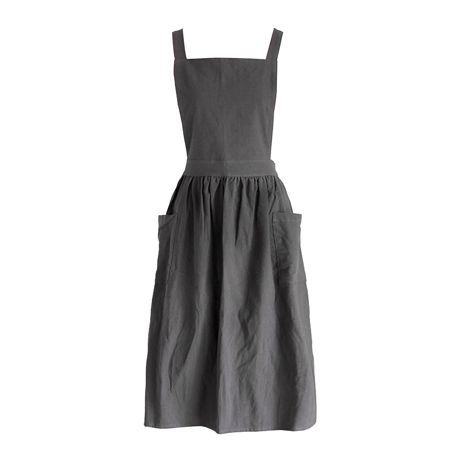 Catering Apron Barista Apron Pleated Skirt Bibs water with Pockets ...