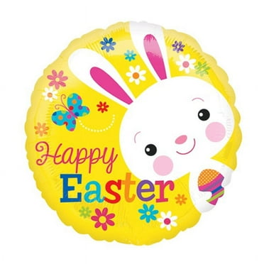 Anagram Colorful Fun Spring Easter Round Mylar 18" Foil Balloon ...