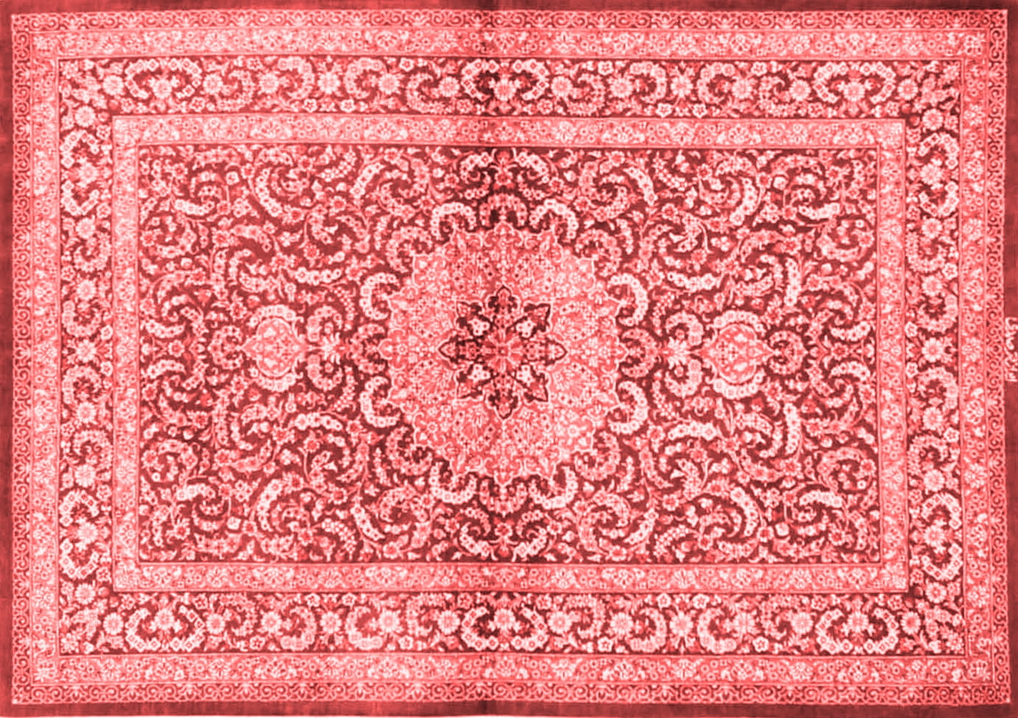 Ahgly Company Indoor Rectangle Medallion Red Traditional Area Rugs, 2 ...