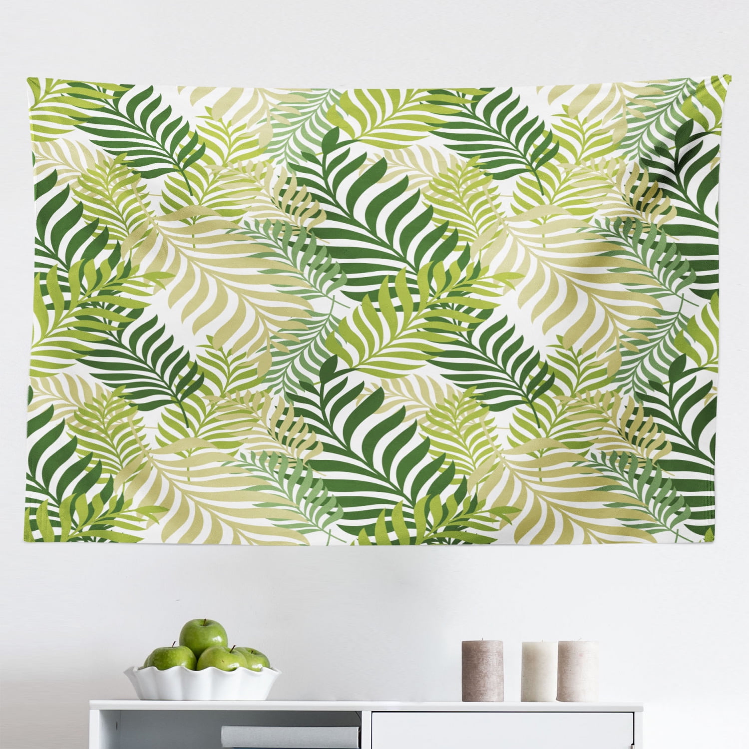 Leaf Tapestry, Modern and Minimalistic Leaves Style with Abstract ...