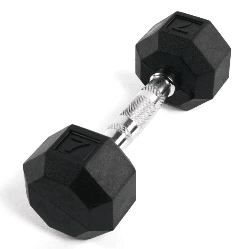 Power Systems 61507 7lb Rubber Octagonal Dumbbell - Walmart.com