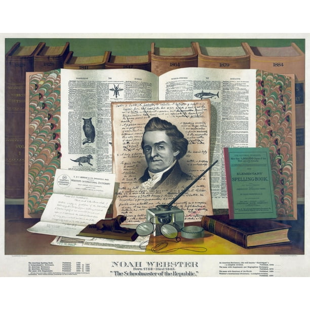 Noah Webster (1758-1843) Created An 1828 Dictionary With Spelling ...