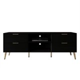 Castle Place Contemporary TV Stand Console for TVs up to 70" , Black ...