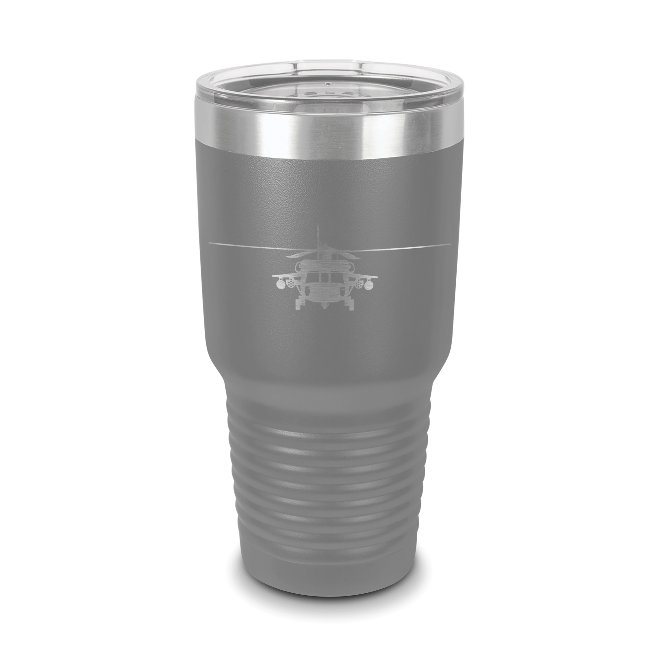 Weaponized UH-60 Blackhawk Tumbler 30 oz - Laser Engraved w/ Clear Lid ...