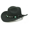 Walbest Unisex Felt Western Cowboy Cowgirl Hat, Solid Color, Rivet ...