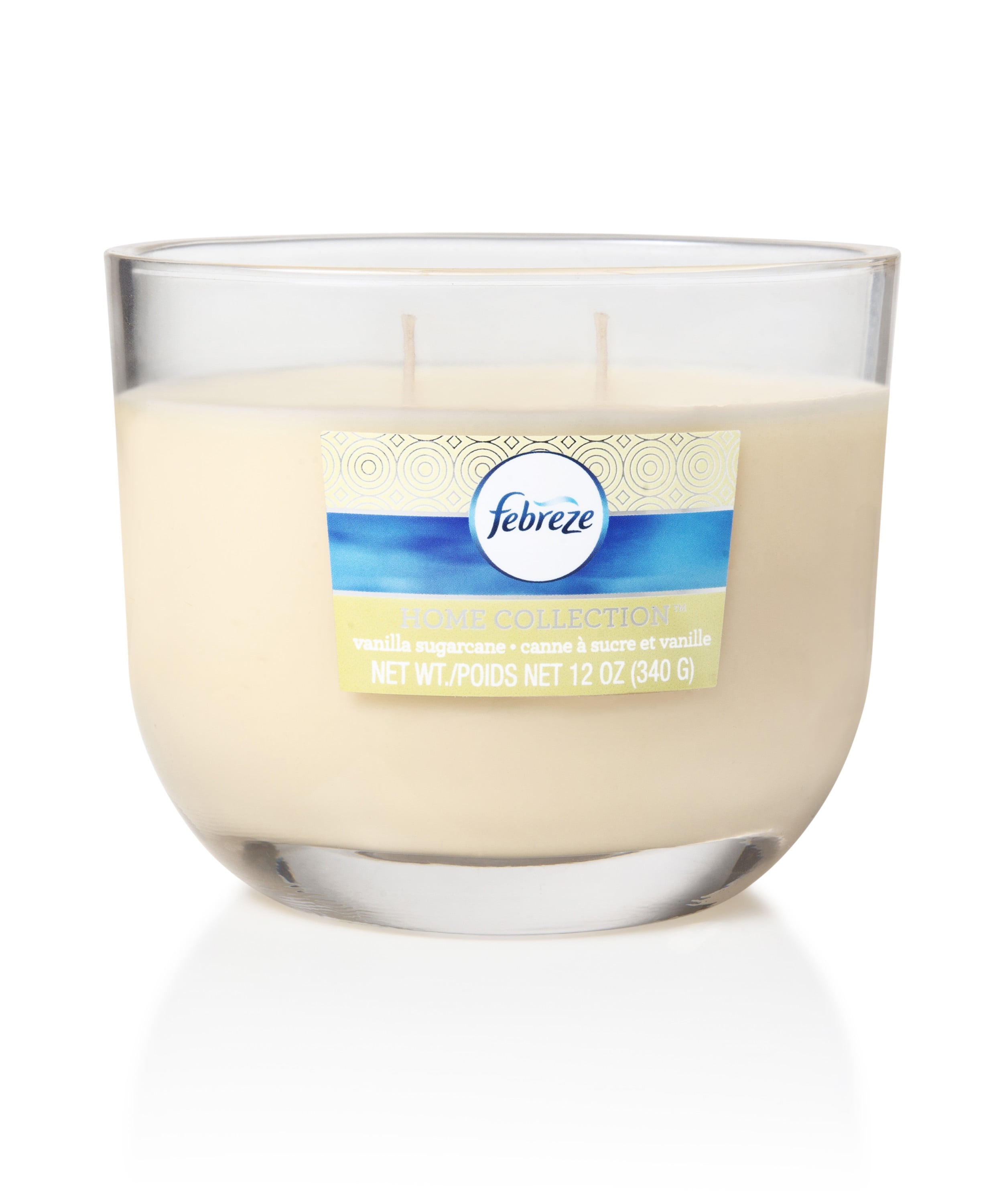 Febreze Vanilla Sugarcane 12oz 2 Wick Candle, Ivory - Walmart.com