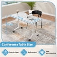 Folding Conference Room Tables with Silent Wheels, 6-12 Person Modern ...