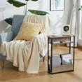 Free Shipping! Vintage Side Table with Storage Shelf, 3 Tier Slim End ...