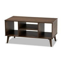 Baxton Studio Linas Mid-Century Modern Walnut Finished Coffee Table ...