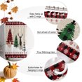 Bathroom Shower Curtain Christmas Tree Elk Shadow Winter Snowflake ...
