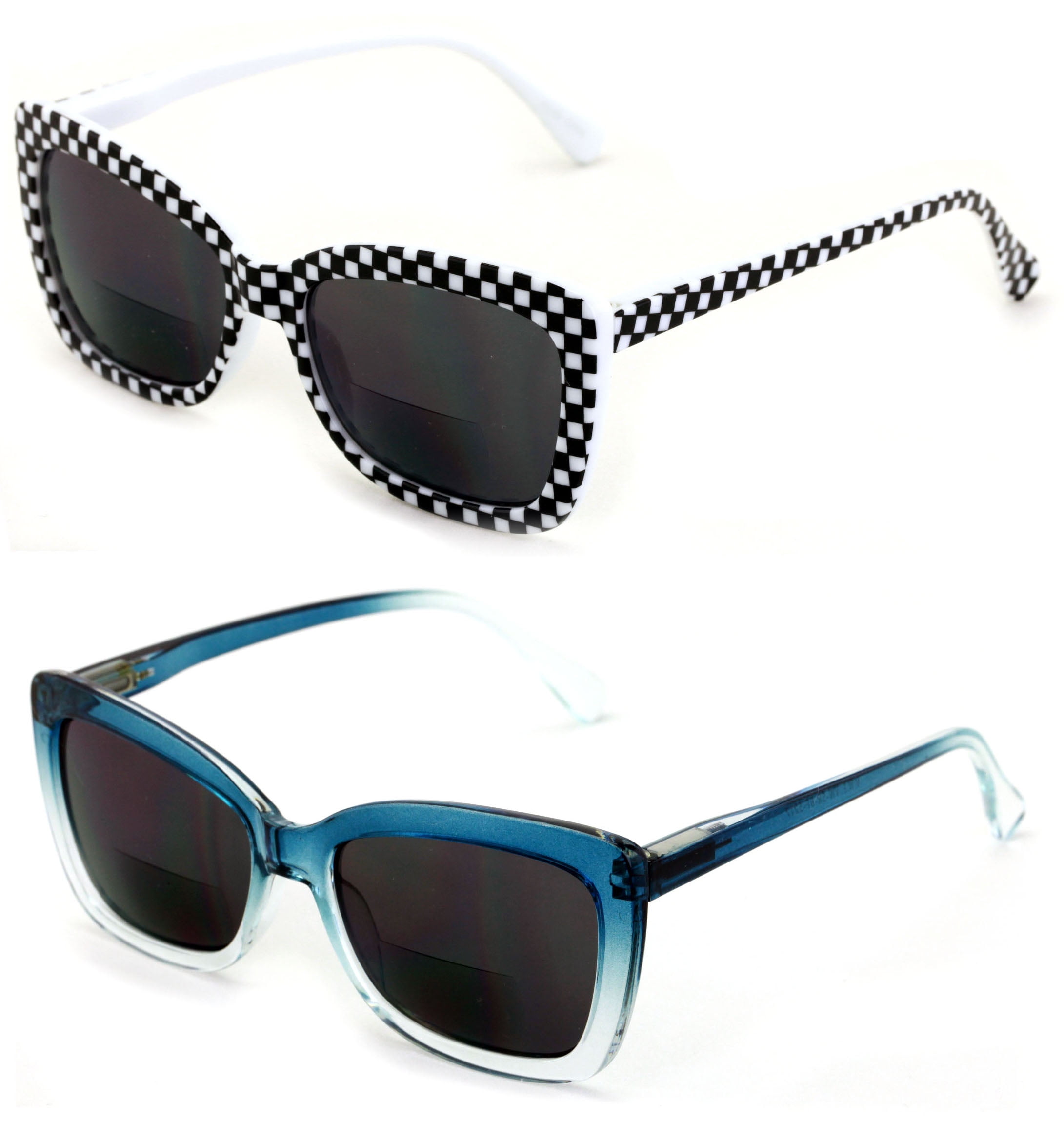 2 Pairs BIFOCAL Women Big Lens Butterfly Reading SunGlasses - Fun ...