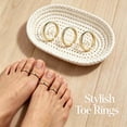 3Pcs Toe Rings for Women, Adjustable Toe Ring Non Tarnish Waterproof ...