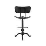 Home Square Tractor Seat Stool with Back in Black - Set of 3 - Walmart.com
