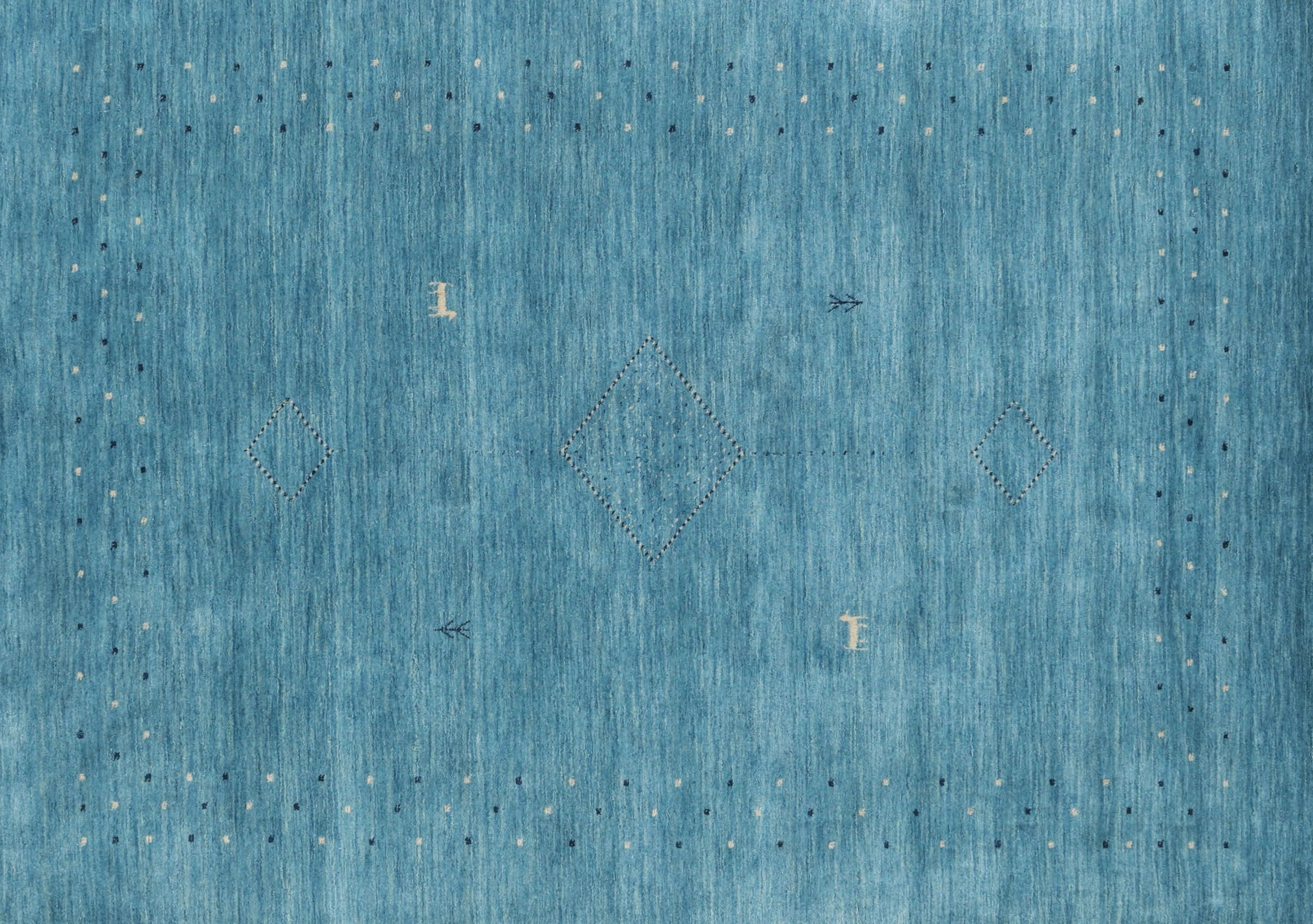 Ahgly Company Indoor Rectangle Contemporary Blue Ivy Blue Abstract Area ...