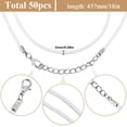 50Pcs Waxed Imitation Leather Cord Necklace Makings with Alloy Clasps ...