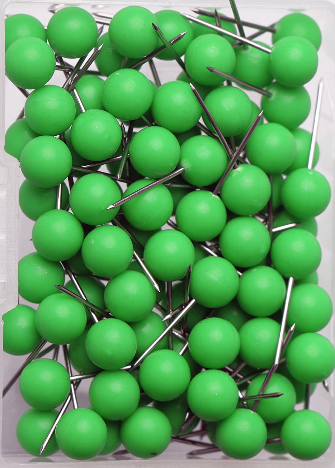 100pcs Map Tacks Push Pins 1/4 Inch Diameter Plastic Round Head and ...