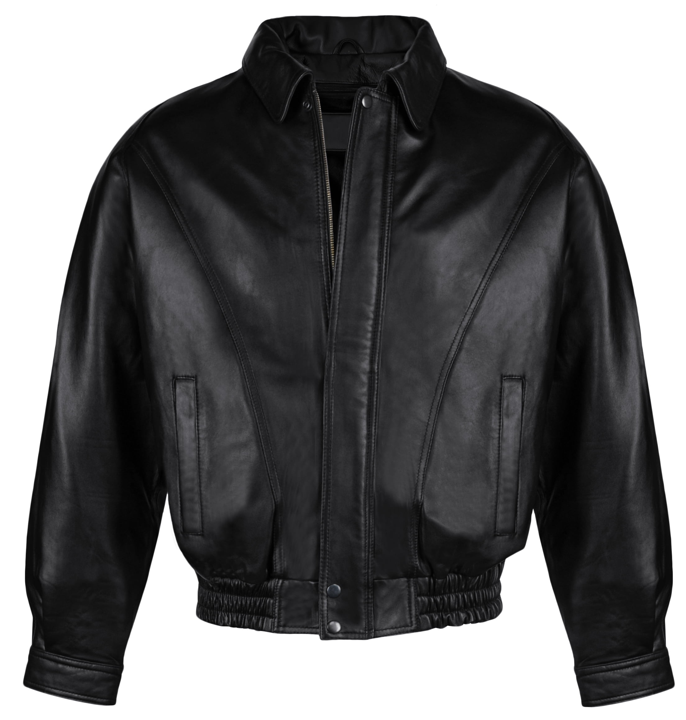 Victory Outfitters Men's Genuine Leather Bomber Jacket - Walmart.com ...