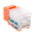 Cables Direct Online Orange Cat5e RJ45 Keystone Jack 45 Degree 8P8C 110 ...