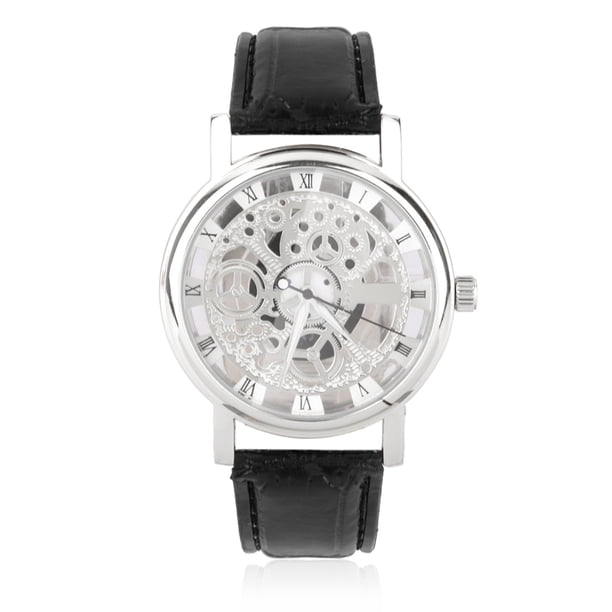 Roman Numerals Faux Leather Skeleton Sports Wrist Watch - - Walmart.ca