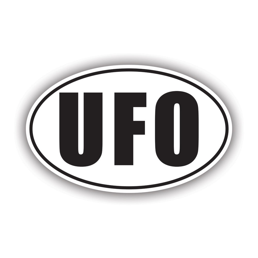 Oval UFO Sticker Decal - Self Adhesive Vinyl - Weatherproof - Made in ...