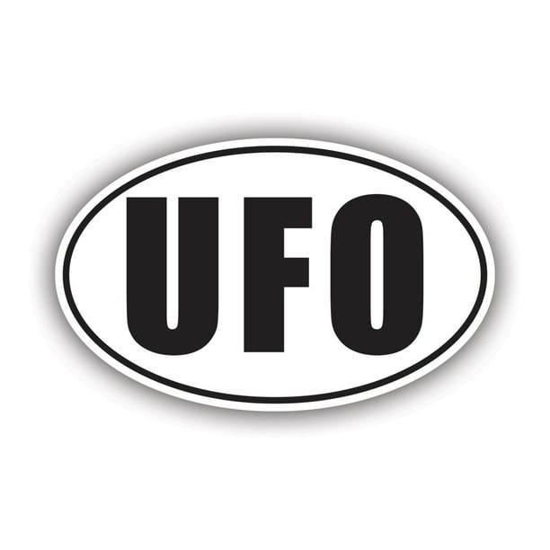 Oval UFO Sticker Decal - Self Adhesive Vinyl - Weatherproof - Made in ...