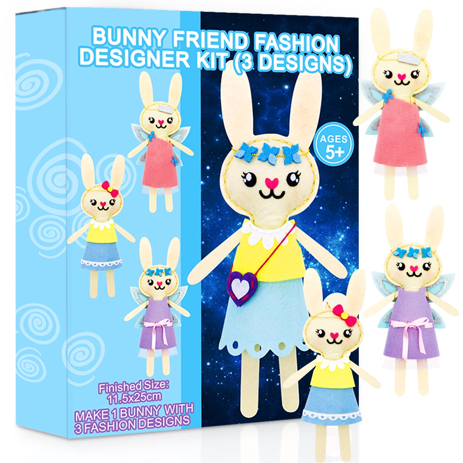 Bunny Sewing Kit - Fashion Design Kit for Girls, Crafts for Girls Ages ...