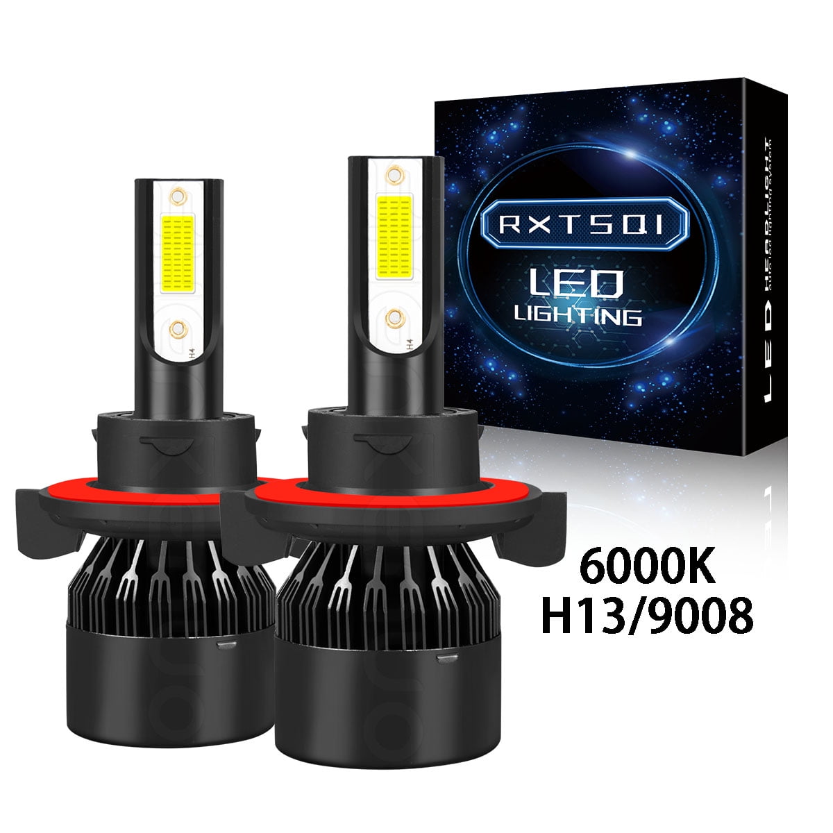 H13/9008 LED Headlight Bulbs Hi/Lo Beam 6500K for Hummer H3 2006-2010 ...