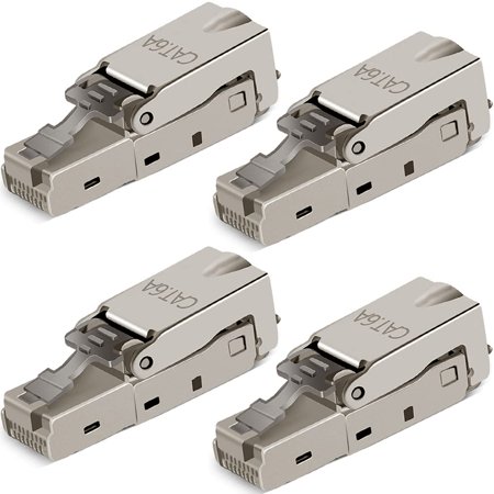 SICED RJ-45 Cat6/6A Field Connection Modular Jack, Cat6A RJ45 Shielded ...