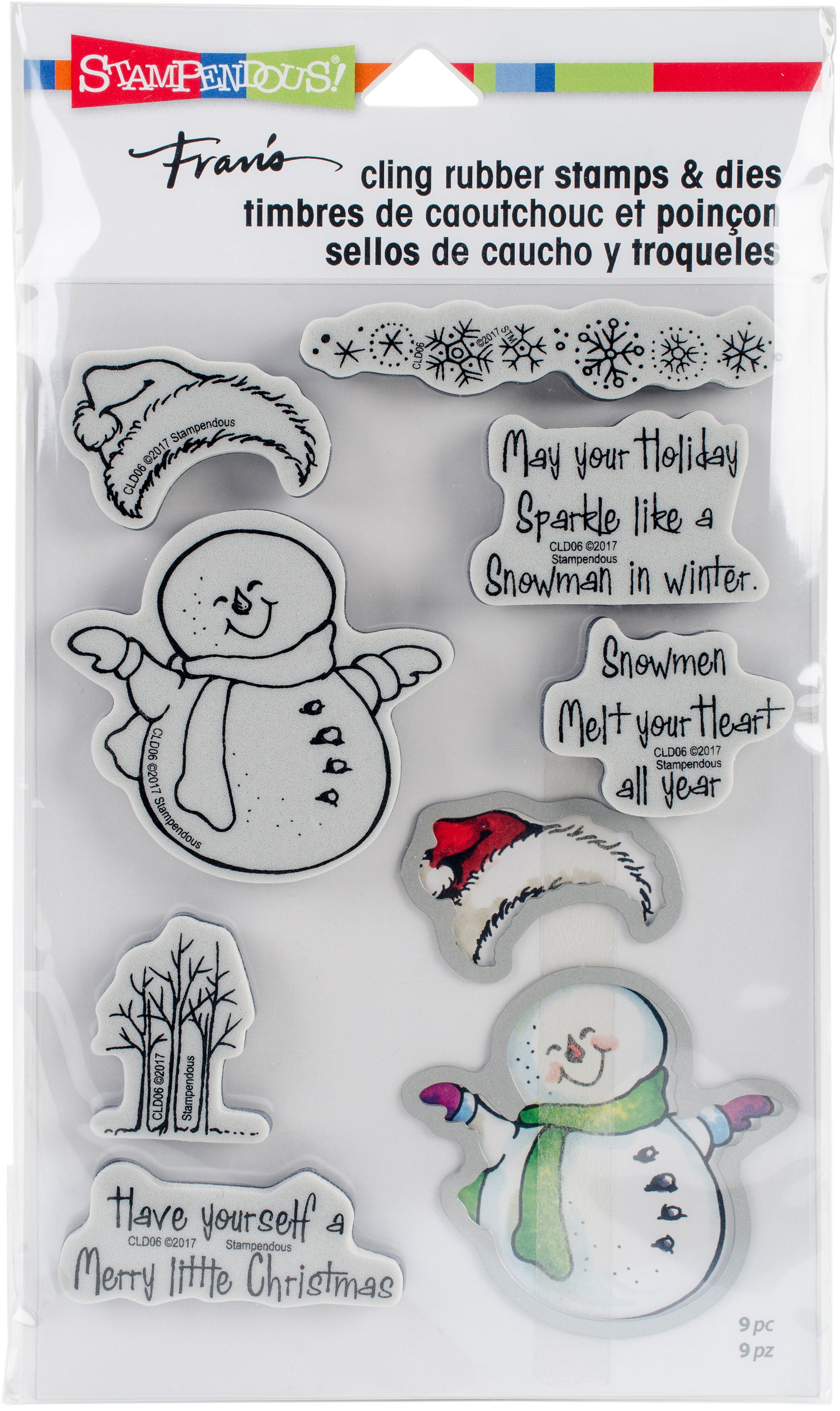 Stampendous Cling Stamp & Die Set -Smiling Snowman - Walmart.com