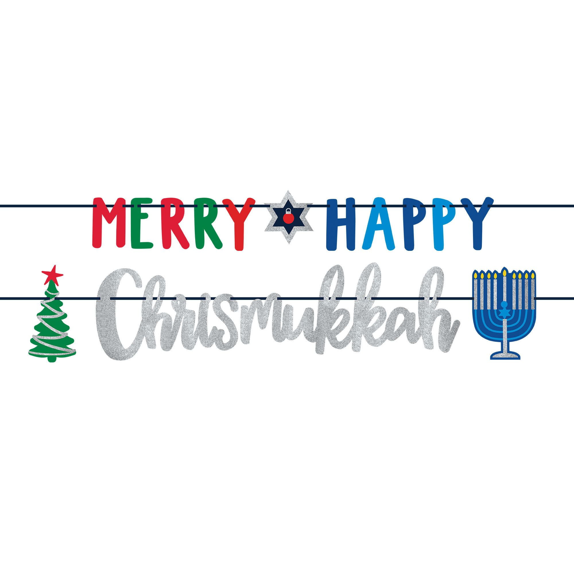 Merry Happy Chrismukkah Banner Kit - Walmart.com