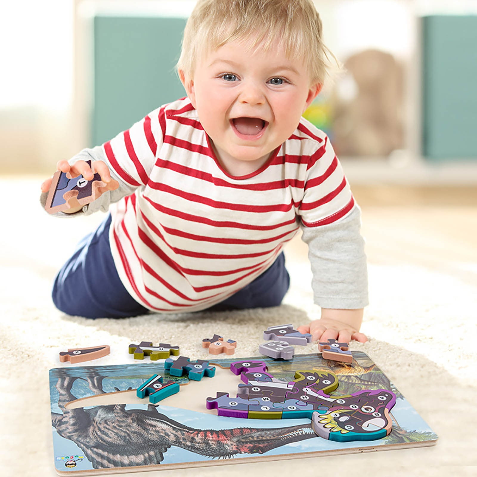 WodoFoxo Wooden Dinosaurs Puzzles 3D Puzzles For Toddlers Animals wodofoxo-wooden-dinosaurs-puzzles-3d-puzzles-for-toddlers-animals