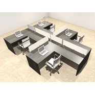 Two Person L Shaped Divider Office Workstation Desk Set, #OT-SUL-SP56 ...