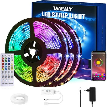 Bluetooth LED 10M LED Strip 5050 RGB LED Bedroom Multicolor Flexible ...