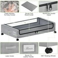 Under Bed Storage with Wheels, XXL 60L Under the Bed Storage Bins ...