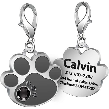 ZMLEVE Personalized Engraved Stainless Steel Pet ID Silent Tag,Bone and ...