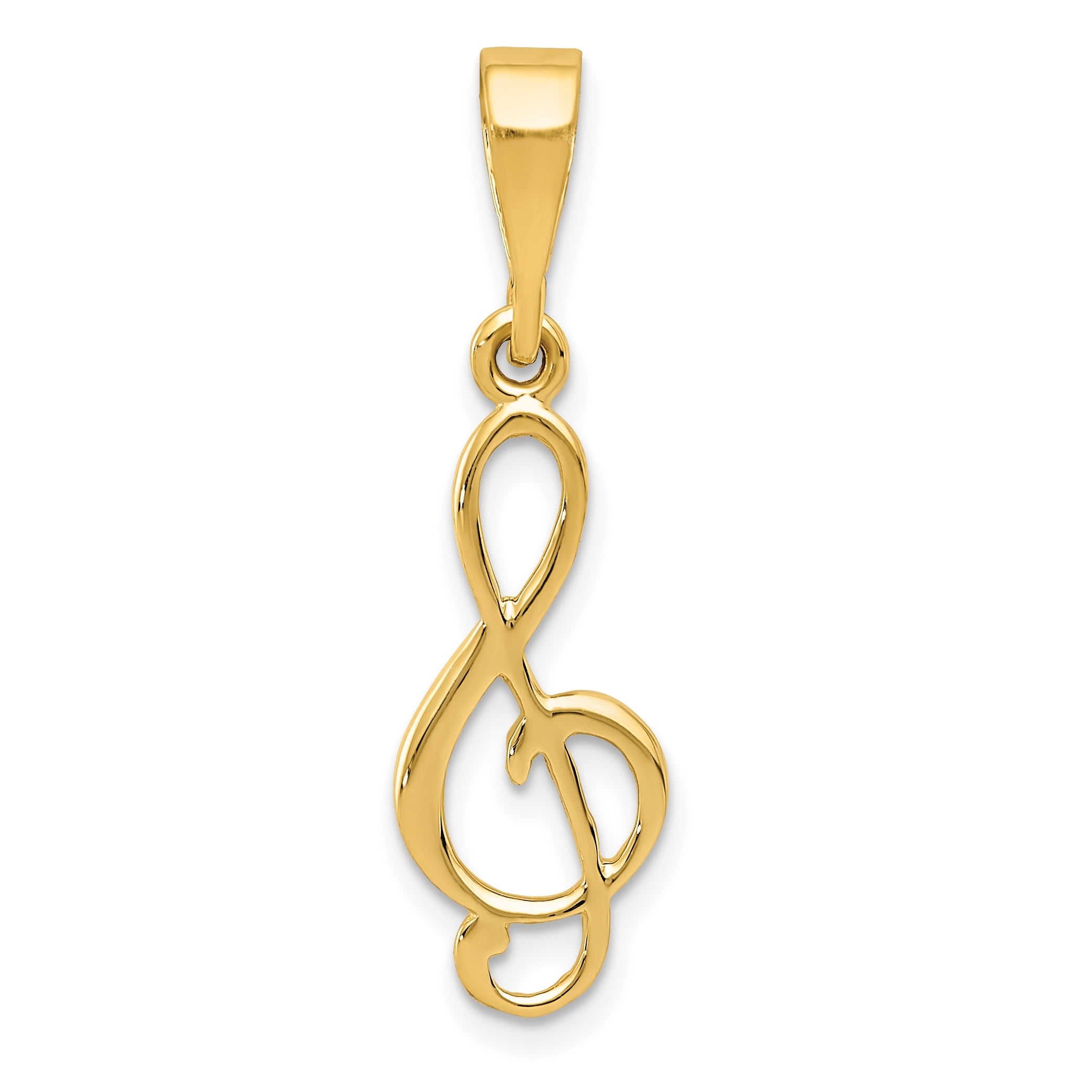 14K Yellow Gold Treble Clef Charm | Walmart Canada