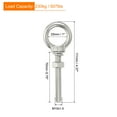 M10x70 3/8"x2.75" Stainless Steel Eye Bolts Threaded Screw Eyebolt Shoulder Ring with Nuts ...